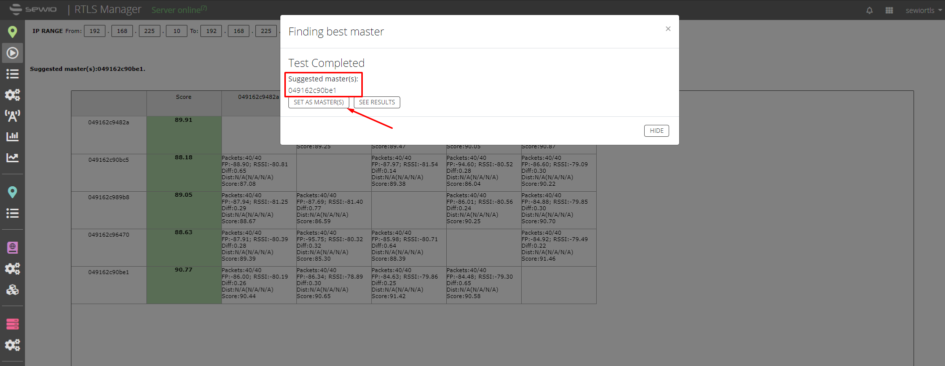 Initialization - Sewio Documentation