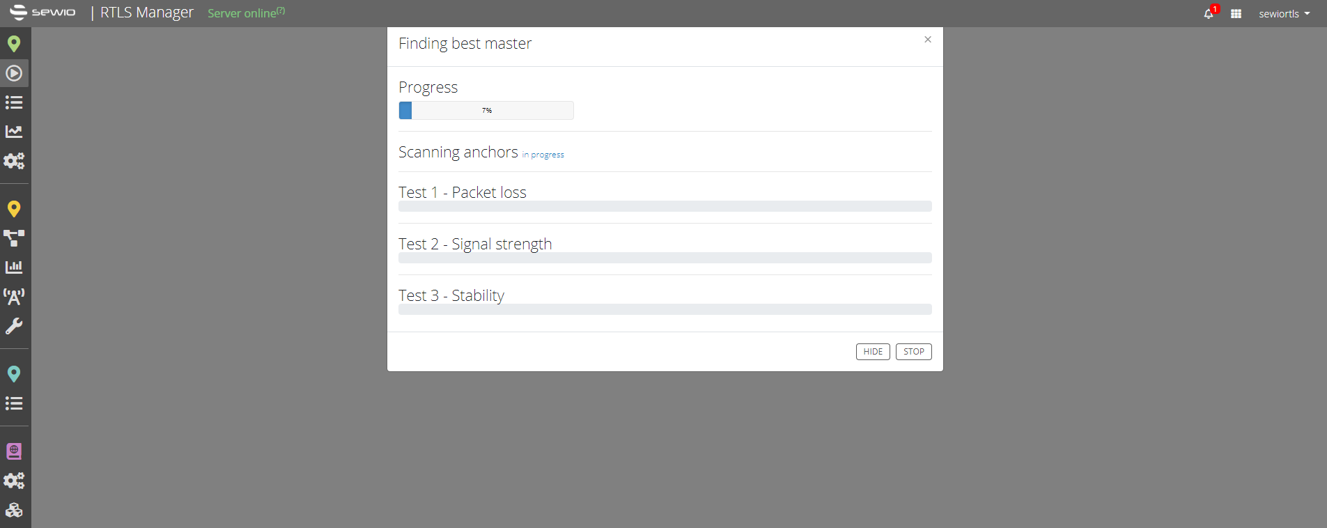 Initialization - Sewio Documentation