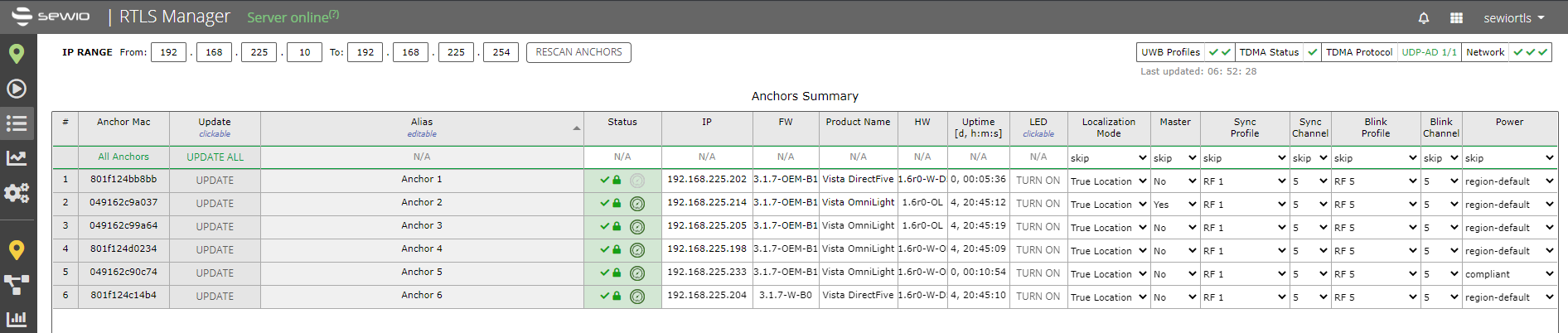 Anchor Coordinates Import - Sewio Documentation