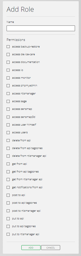 Roles - Sewio Documentation